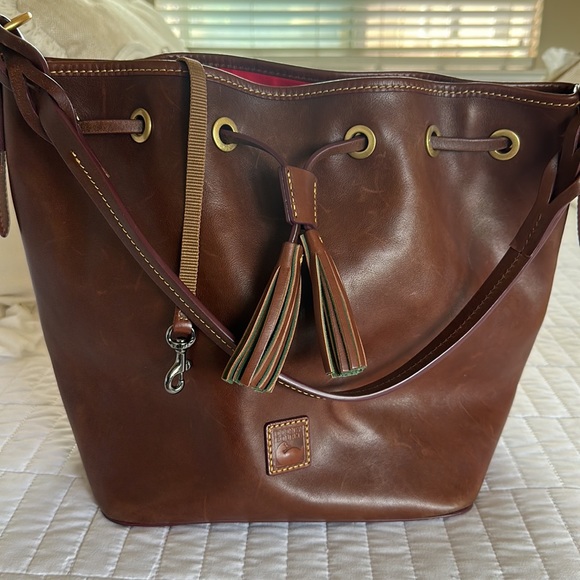 Dooney & Bourke | Bags | Dooney And Bourke Florentine Tasha Drawstring ...